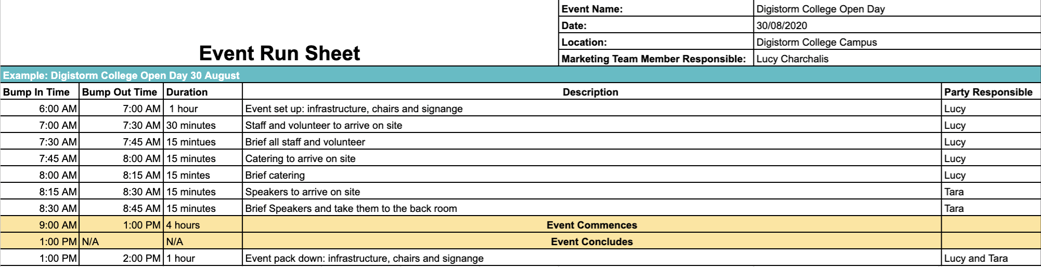 An Event Planning Checklist for Schools